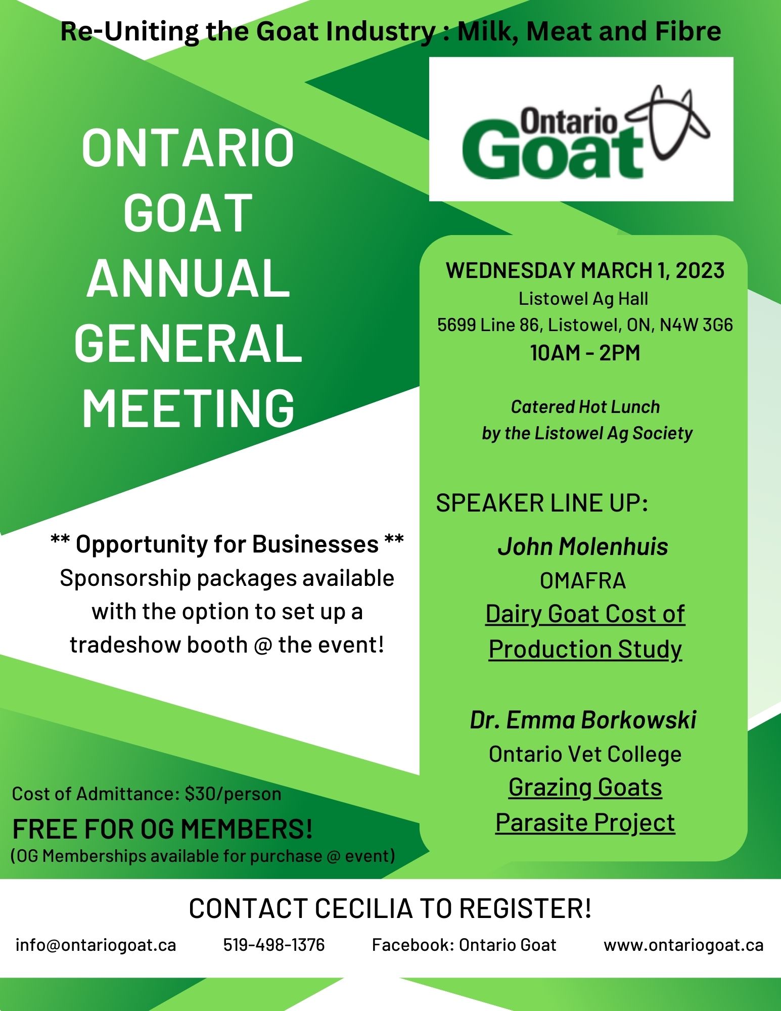 2023 Ontario Goat Annual General Meeting & Producer Education Day ...